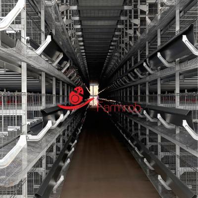 China 6 Tiers Layer Chicken Cage Systems with Anti-Aging Materials for Algerian Farms for sale