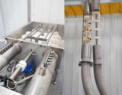 China Stainless Steel Conveyor Chain System For Food Powders for sale