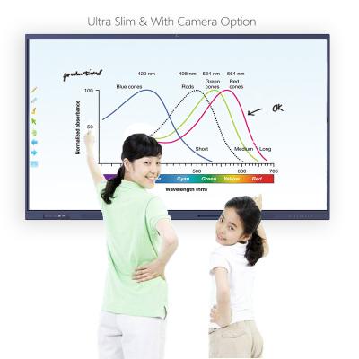 中国 65 インチ Android 11.0/12.0 OS インタラクティブ フラット パネル、4K Ultra HD 3840 X 2160P 解像度 販売のため