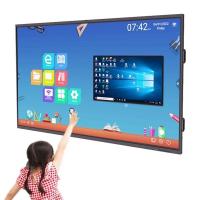 China 86-Inch 4K UHD Interactive Flat Panel for Education Multi Touch Screen Android 12 OS for sale