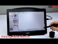 Digital Drawing Tablet Monitor 13.3 Inch HDMI / Type C Pen Writing Cordless
