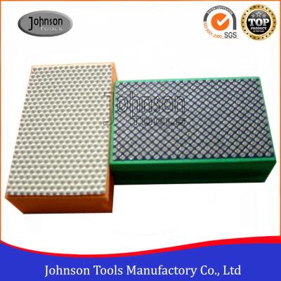 China Resin / Electroplated Diamond Hand Polishing Pad , Diamond Hand Pad 90x55mm for sale