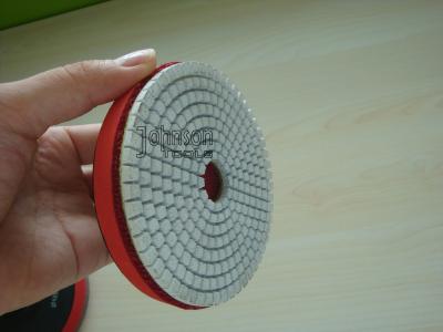 China Different Size Granite Diamond Polishing Pads With Plastic Foam Backing Pad Holder for sale