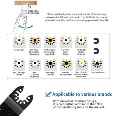 Cina 5 pezzi oscillatore utensili lame Kit per legno con chiodi taglio veloce legno taglio a filo e rigido raschiatore in vendita