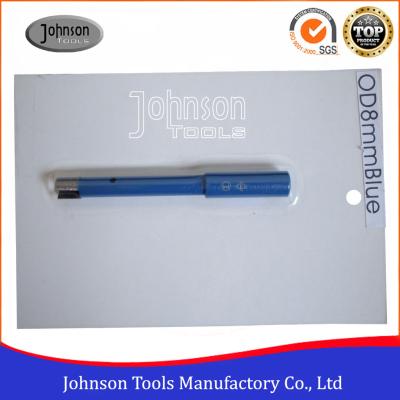 China 8mm Silver Welded Diamond Core Drill Bits With 3 / 8 Inch Shaft for sale