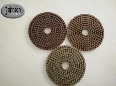 China 3 Steps 4 inch Wet Diamond Polishing Pad for Stone , Diamond Polishing Tools for sale