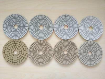 China #50 #100 #200 #400 125mm White Wet Polishing Pad Thickness 2.5-3.0mm for sale