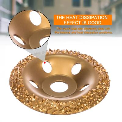 China Gold Buffing Tungsten Carbide Grinding Disc For Roughing Rubber And Fabric for sale