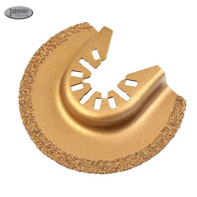 China 92mm Half Round Carbide Oscillating Multi Tool Blades / Reciprocating Saw Blades for sale