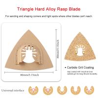 China 80mm Triangular Carbide Alloy Oscillating Multi Tool Diamond Blade for Wood Adhesive Masonry for sale