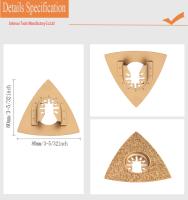 China 80mm Triangular Carbide Alloy Oscillating Multi Tool Diamond Blade for Wood Adhesive Masonry for sale