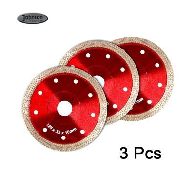 China SGS 125mm X Mesh Turbo Porcelain Tile Cutting Grinder Wheel Red for sale