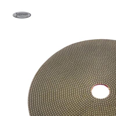 China 6" Metal Bond Electroplated Diamond Quartz Polishing Pad Granite Marble for sale