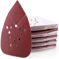 China Triangle Self Stick PSA Sandpaper Sheets 95x135mm Aluminum Oxide for Car Paint Sanding for sale