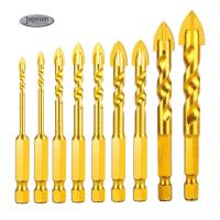 China Tungsten Carbide Cross Head Ceramic Drill Bits for Glass 4-12mm Hex Shank for sale