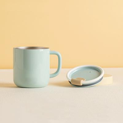 China Coffee Mugs Office Table Top Tea Cup Birthday Gift 420ML with Lid Heat Preservation for sale