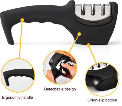 China Stainless Steel 3-Stage Knife Sharpener for Professional Blade Repair and Restoration for sale