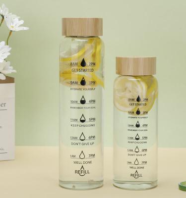 China TOUR Outdoor Activity Glass Tumbler Cups with 700ML / 1000ML Capacity and Time Scale for sale