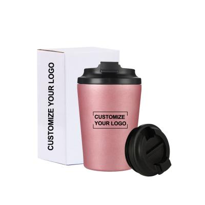 Cina 12 oz Viaggi Reutilizzabile Tazza di Caffè Tazza Isolata Termica Acciaio Inossidabile Tumbler superiore in vendita