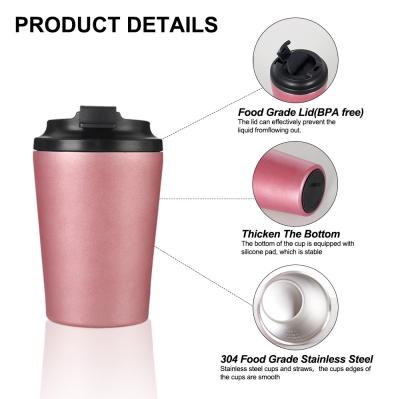 Cina 12 oz Viaggi Reutilizzabile Tazza di Caffè Tazza Isolata Termica Acciaio Inossidabile Tumbler superiore in vendita