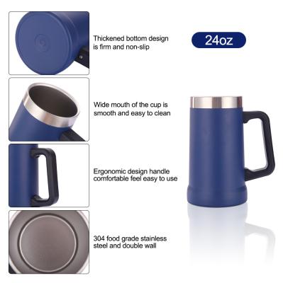 Cina 350g Doppia parete Isolamento al vuoto Tazza da birra in acciaio inossidabile 16oz 24oz Tazze per bevande in vendita