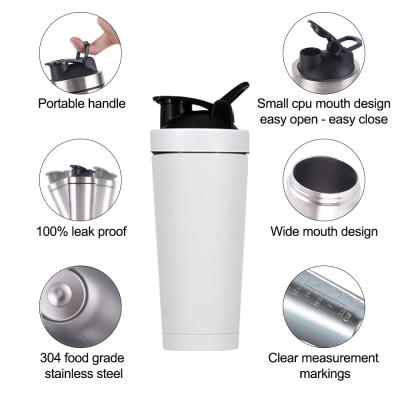 Cina 739ml / 500ml Capacità Colorato personalizzato Acciaio inossidabile Protein Shaker Bottiglia per palestra in vendita