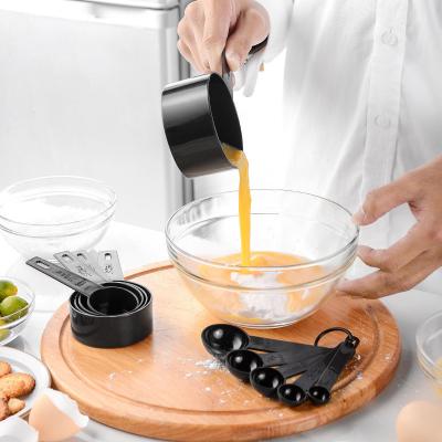 China MEASURING TOOLS Professional Plastic Measuring Cups with Coffee Spoon Set of 5 100g for sale