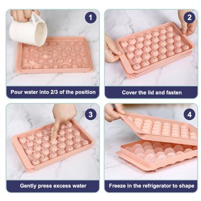 Cina Confezionato BPA-Free Circolo Ice Tray per Freezer Piccolo Rotondo Ice Cube Trays Rotondo Sfera in vendita