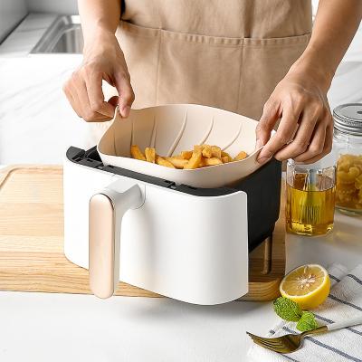 China Reusable Non Stick Silicone Pot Tray for Air Fryer Baking Pastry Tools Easy Cleaning for sale