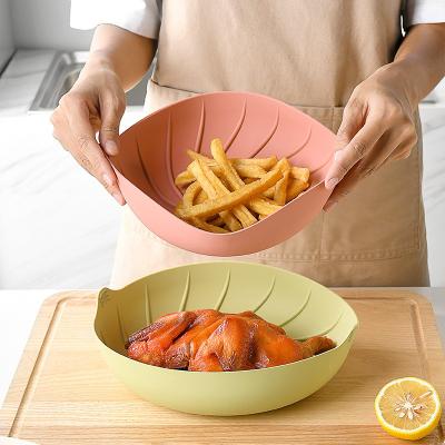 China Reusable Non Stick Silicone Pot Tray for Air Fryer Baking Pastry Tools Easy Cleaning for sale