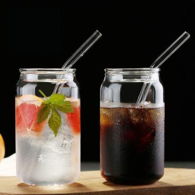 Cina Cucina Bottiglia d'acqua in vetro senza borosilicato BPA con coperchio di bambù e paglia di vetro in vendita