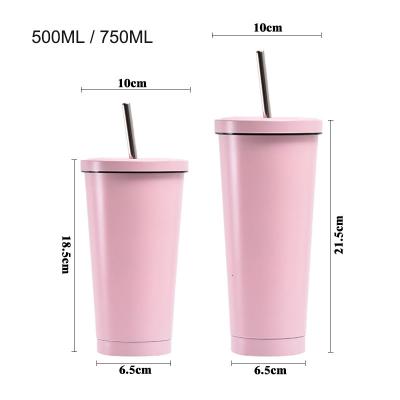 中国 16オンス 24オンス カスタム DIY カフェカップ 旅行 水カップ 壁のダブルステンレス・ステールタンブラー 販売のため