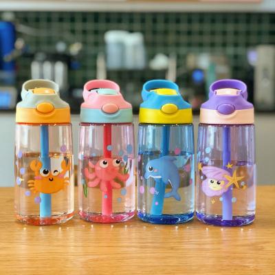 Китай Настроенный логотип Bpa Бесплатная детская бутылка с водой с соломенной поддержкой продается
