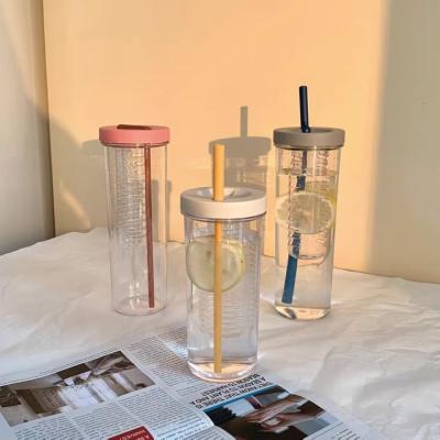 China Outdoor sport moet hebben voedsel kwaliteit plastic waterfles met stro riemen en meer Te koop
