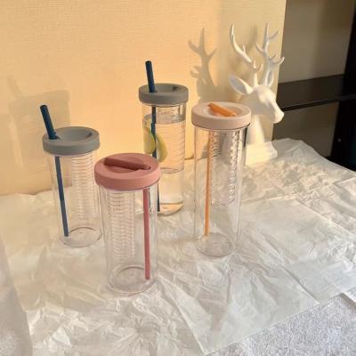 China Outdoor sport moet hebben voedsel kwaliteit plastic waterfles met stro riemen en meer Te koop
