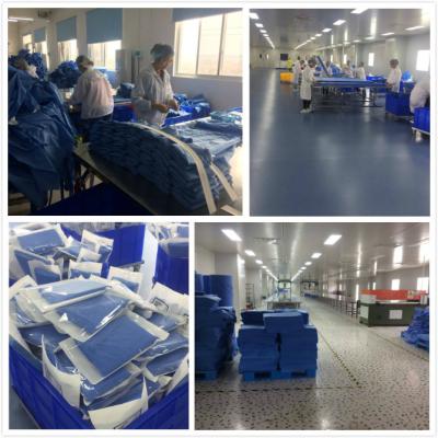 Cina Prova protettiva eliminabile sterile S-XL del sangue di SMS degli abiti per il dottore Patient in vendita