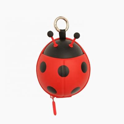 China EVA Ladybug Coin Purse Keychain Personalised Money Pouch Zipper Multicolors for sale