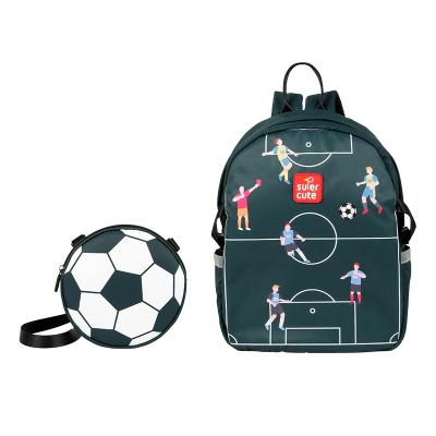 China Supercute 2 In 1 Shoulder Bag Children Backpack Custom Football Kids School Backpack for sale