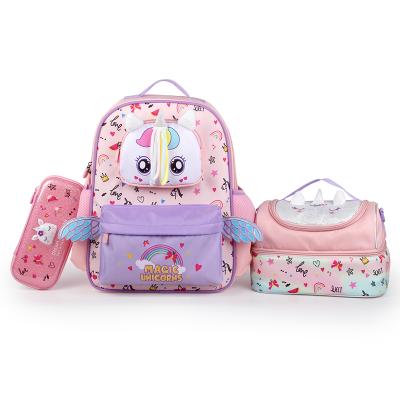 China Supercute 3 In 1 Custom School Backpack Set Lunch Bag Pencil Bag For Kids for sale