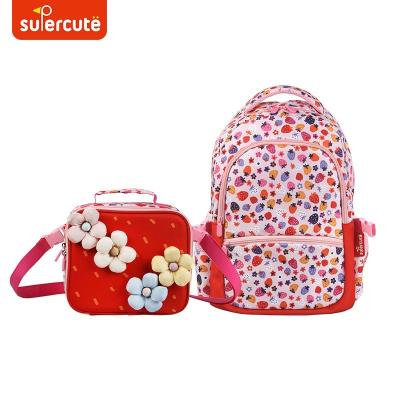China OEM/ODM 2 In 1 Children School Bag Lunch Bag Set Student Backpack For Kids for sale