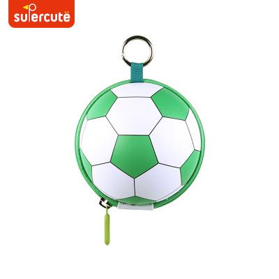 China Supercute Unique 3D Soccer Design Custom Coin Purse OEM ODM EVA Small Storage for sale
