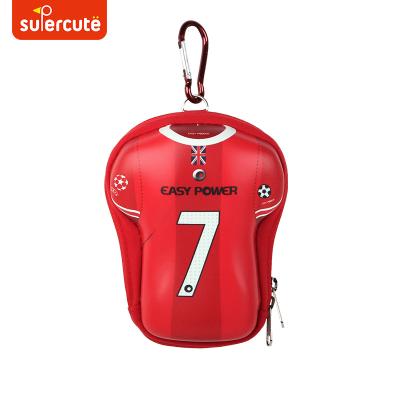 China Supercute Custom Coin Purse OEM ODM EVA Materials Unique Jersey Bag Design for sale