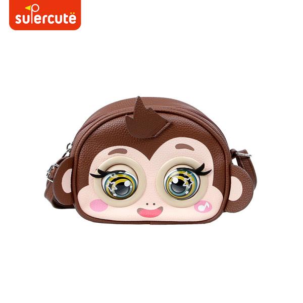 Quality Supercute Pu Interactive Kids Messenger Bag Blinking Shoulder Bag For Children for sale