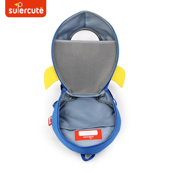 Quality Supercute 3D Cartoon Backpack Customized Rocket Shape Small Kids Backpack for sale