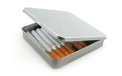 China dongguan rectangular cigarette tin box for sale
