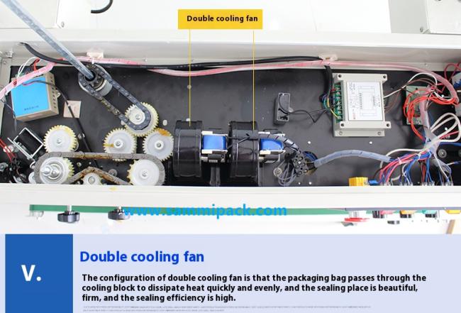 FR-1100V Electric Vertical Continuous Band Sealing Machine for Food/Beverage Plastic Bags Foil Film Pouch Packaging Machine