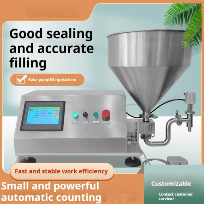 Semi-automatic Rotary Gear Pump Grease Thick Liquid Weighing Cream Filling Machine