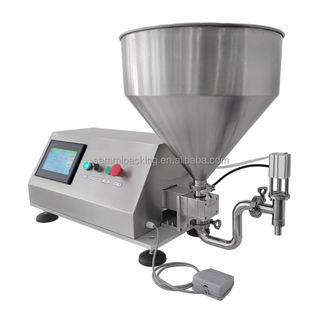 Semi-automatic Rotary Gear Pump Grease Thick Liquid Weighing Cream Filling Machine