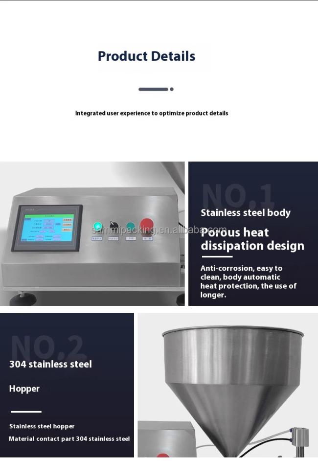 Semi-automatic Rotary Gear Pump Grease Thick Liquid Weighing Cream Filling Machine