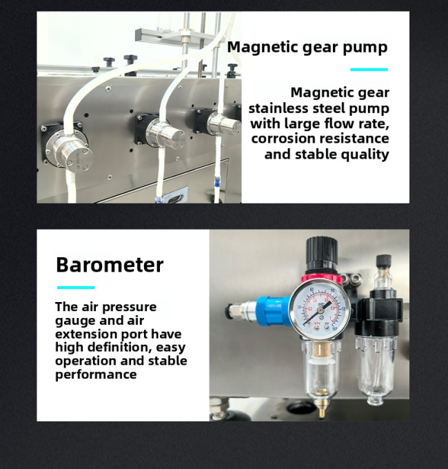 Small Desktop 1ml-10ml Liquid Glass Vial Filling Crimping Capping Machine for Beverages Oils Magnetic Pump Small Volume